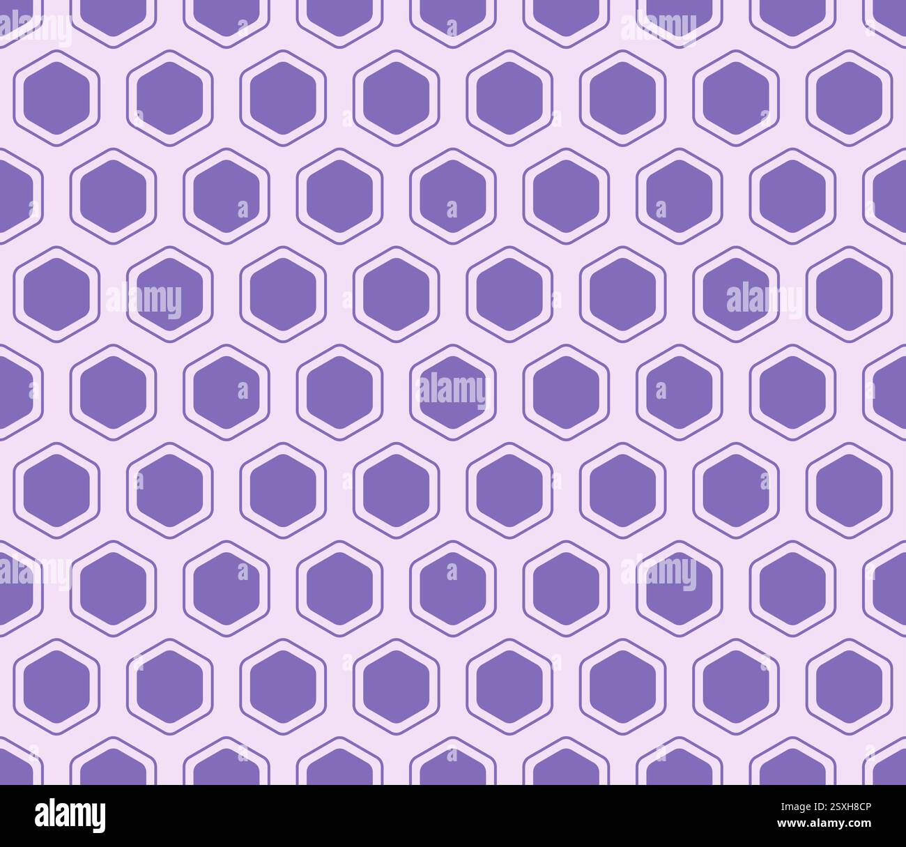 Honeycomb hexagon cells background. Light purple color on matching background. Rounded hexagons ...