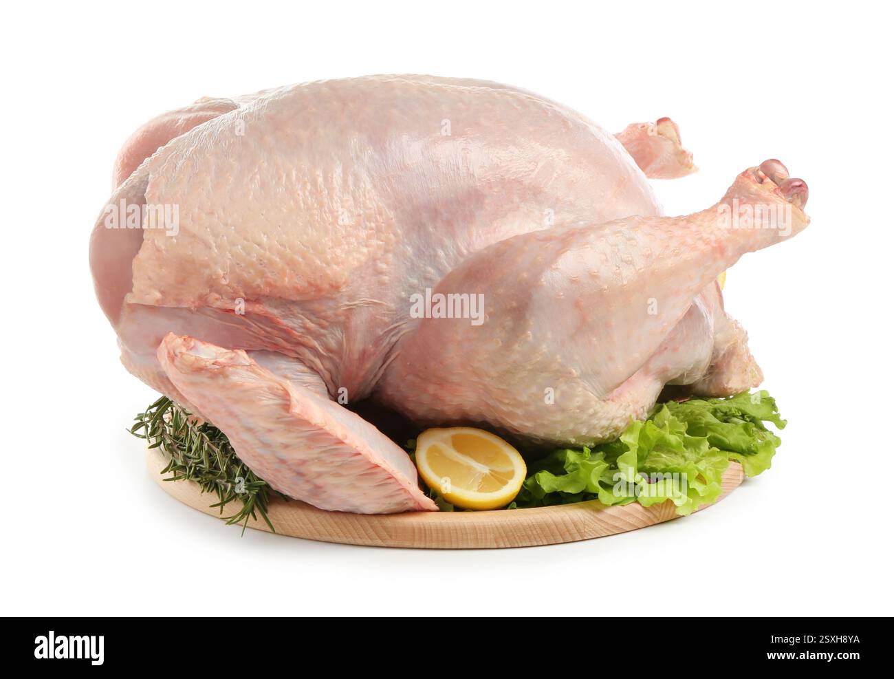 Whole raw turkey and ingredients isolated on white Stock Photo - Alamy