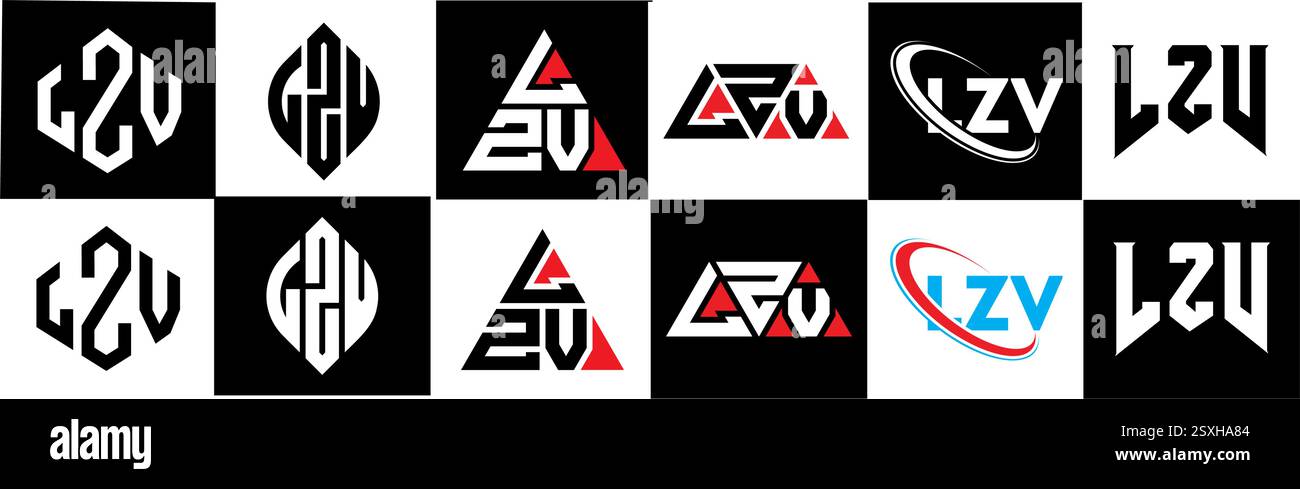Lzv logo design hi-res stock photography and images - Alamy