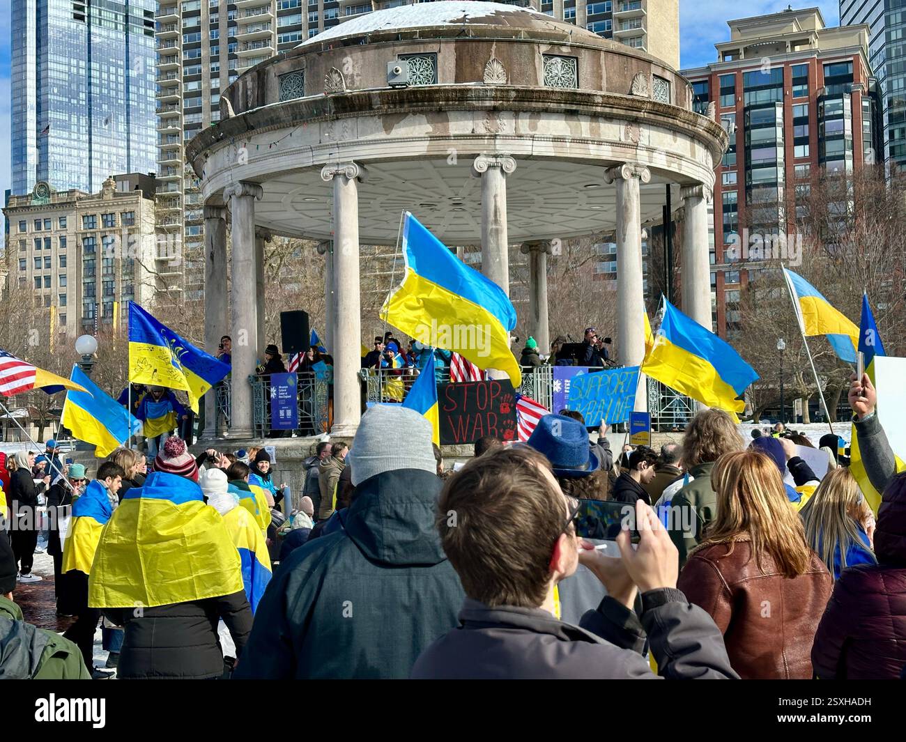 Stand With Ukraine rally, Boston, Massachusetts, United States Stock ...