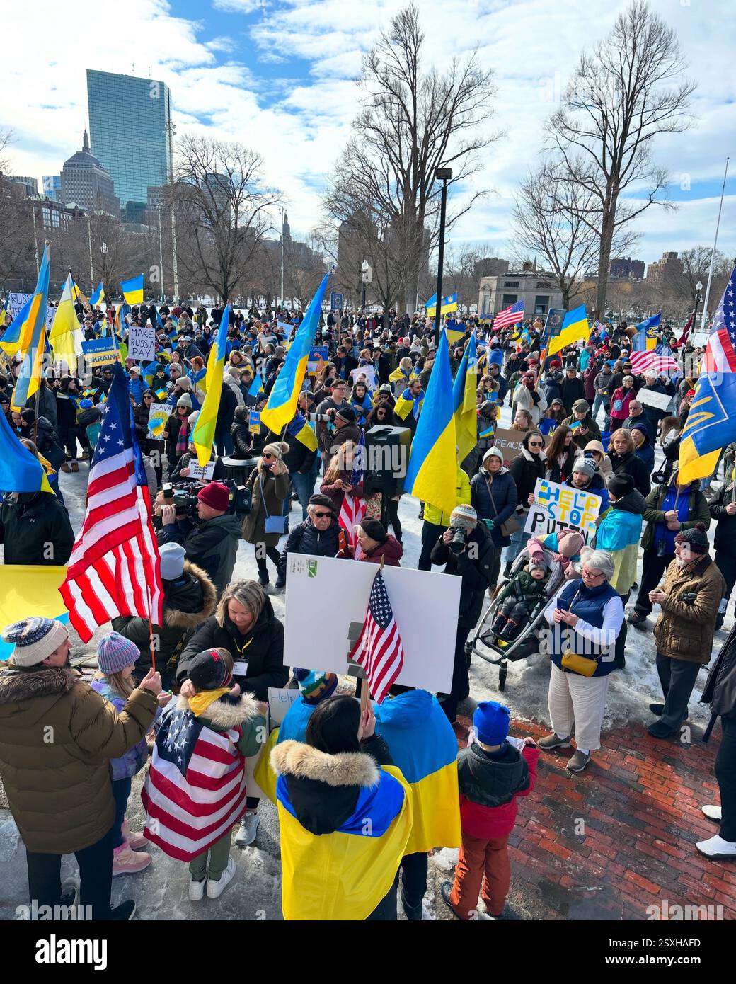 Stand With Ukraine rally, Boston, Massachusetts, United States Stock ...