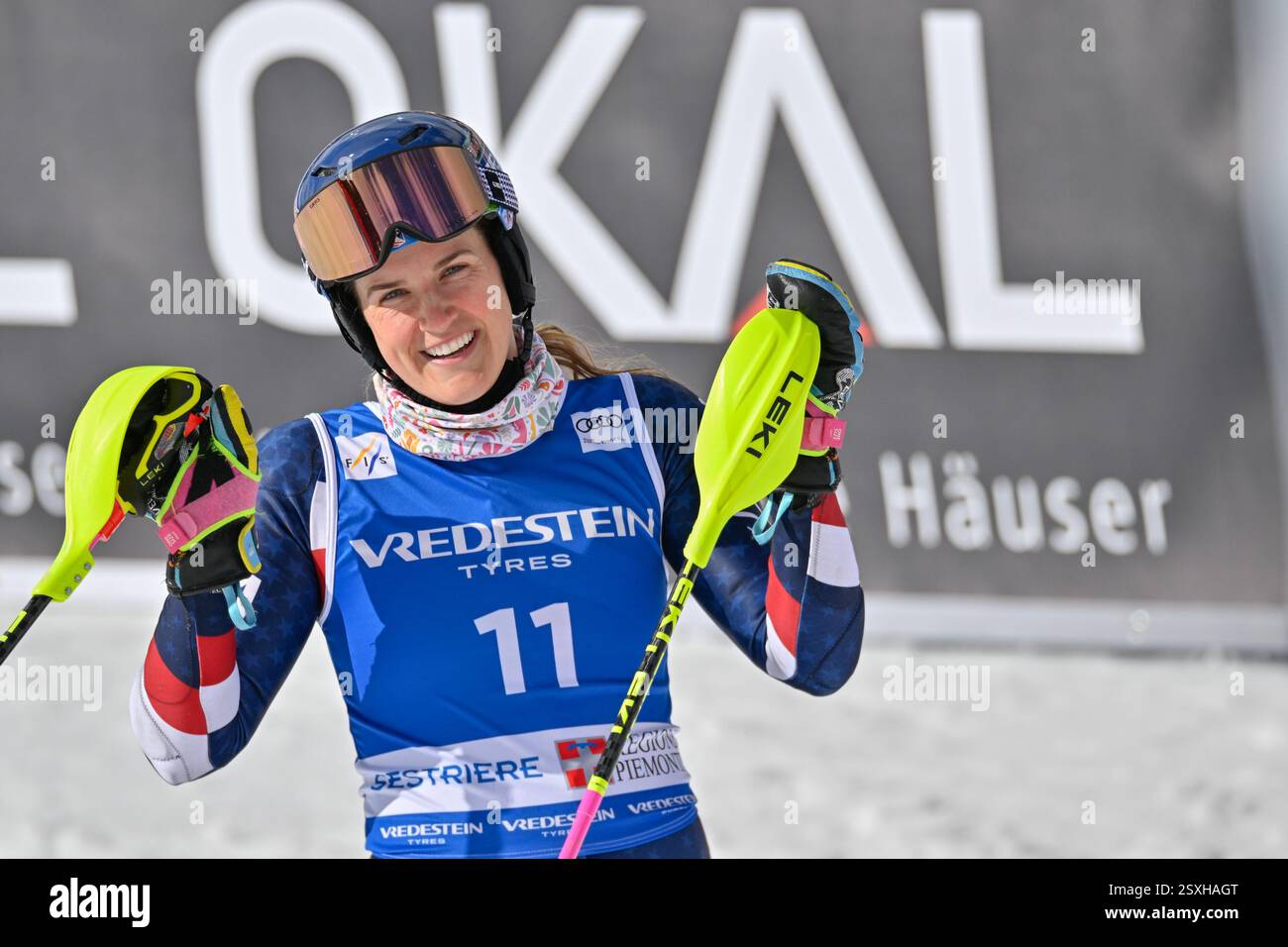 Sestriere, Italy. 23rd Feb, 2025. Paula MOLTZAN (USA) during AUDI FIS ...