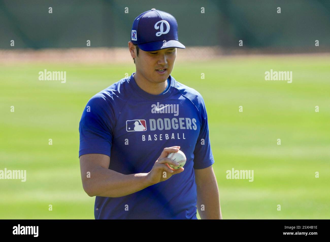 Los Angeles Dodgers two-way player Shohei Ohtani during spring training ...