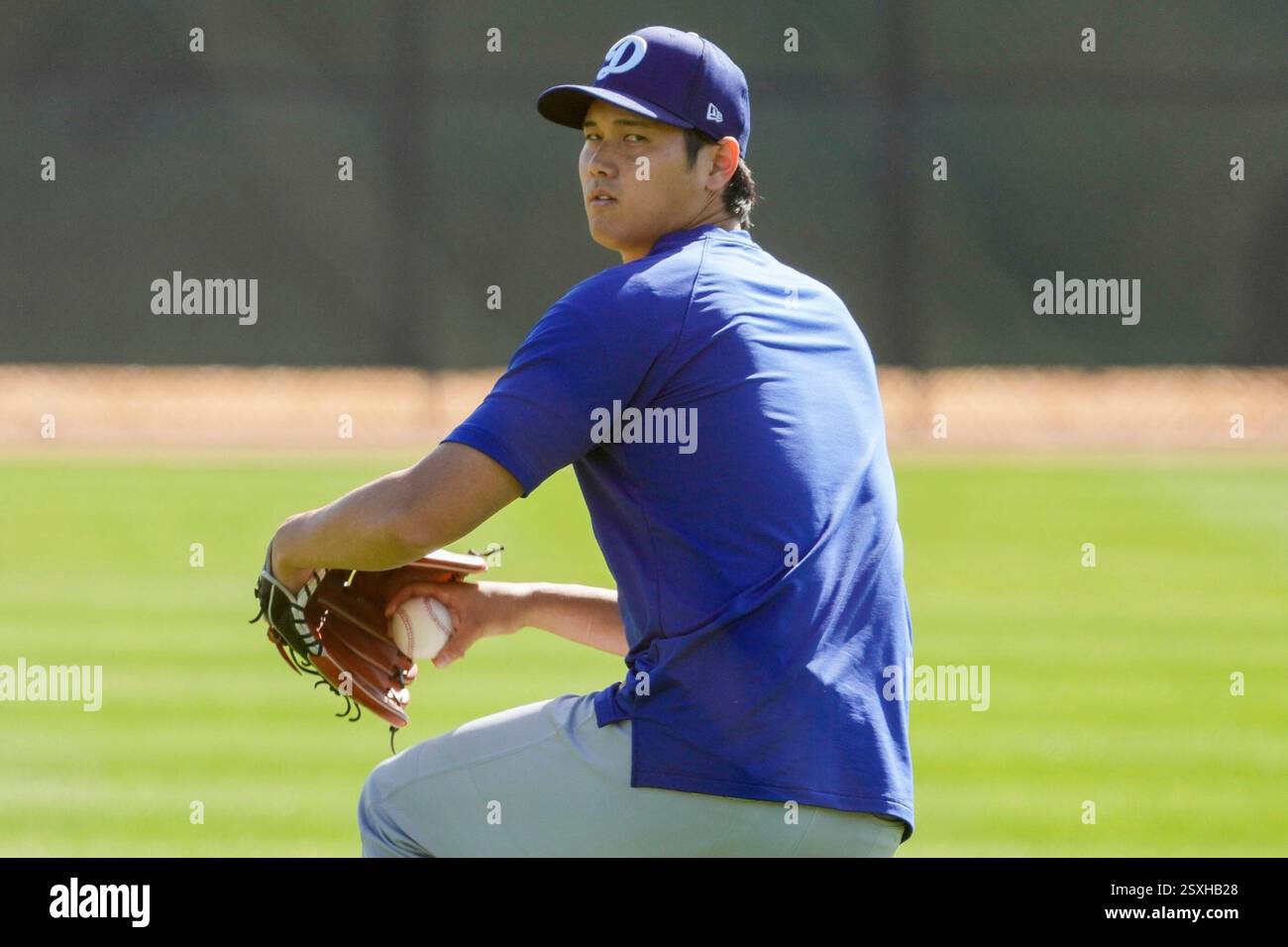 Los Angeles Dodgers two-way player Shohei Ohtani during spring training ...