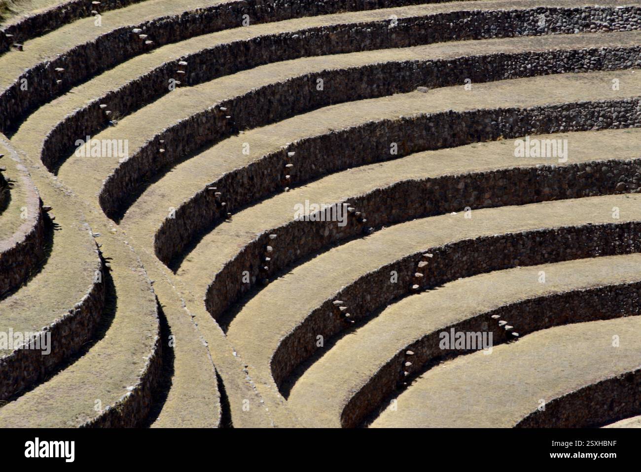 Restored Moray Terraces in the Sacred Valley, Peru Stock Photo - Alamy