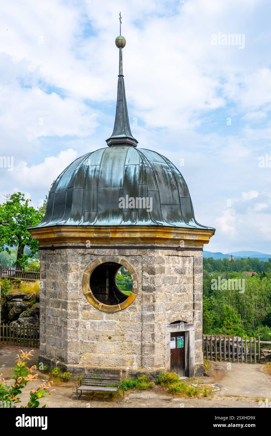 Exploring the historical castle ruins of Sloup v Cechach in Czechia ...