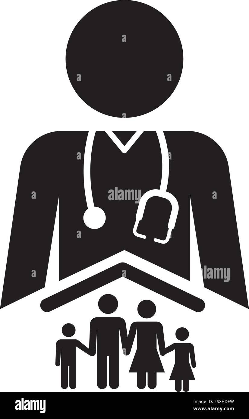 Family Doctor and Patients Stock Vector Image & Art - Alamy