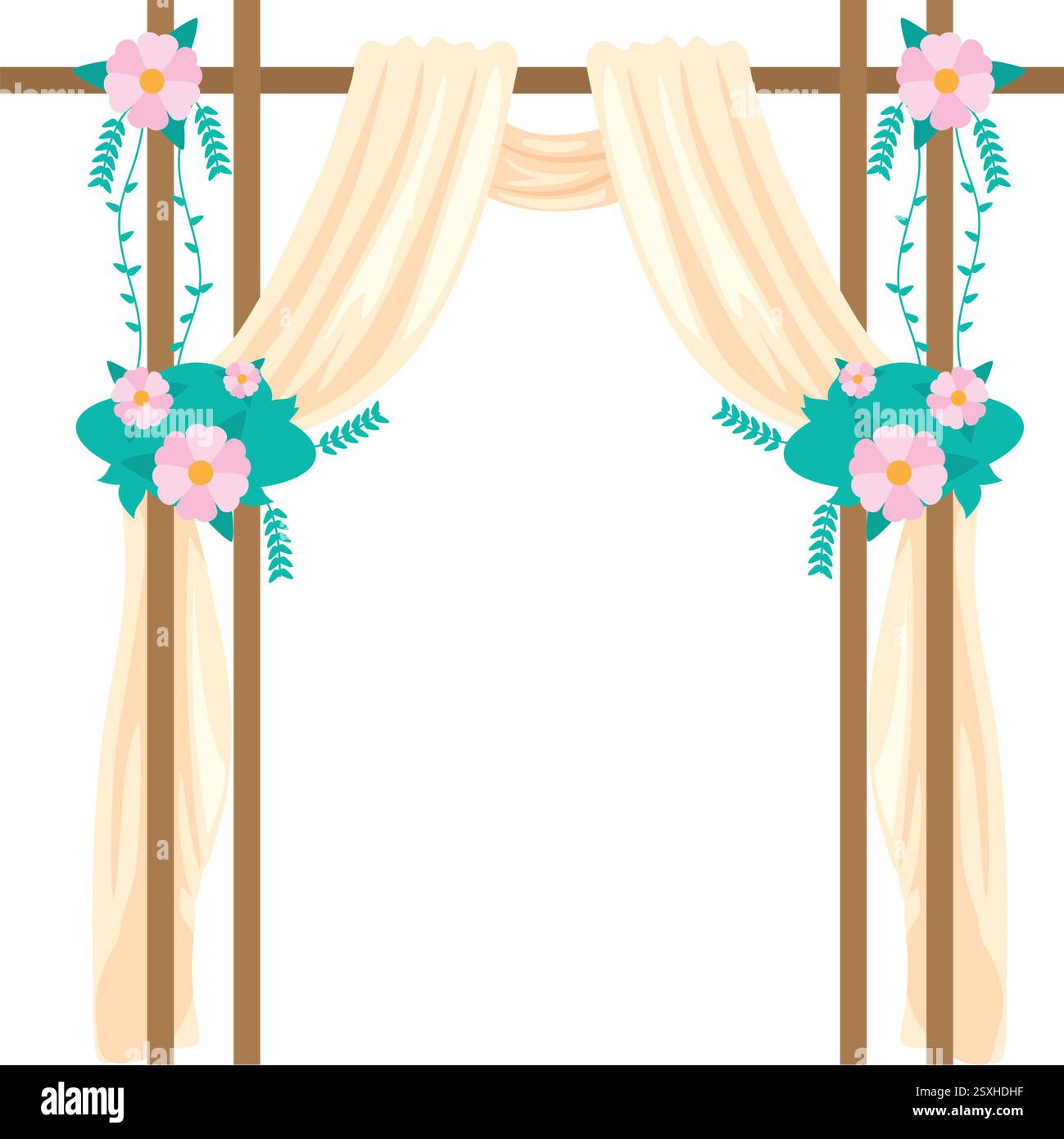 Wedding Stage Classic Arch Stock Vector Image & Art - Alamy