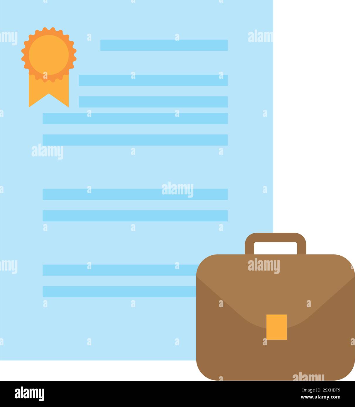 Business Registration Briefcase Document Certification Icon Stock ...