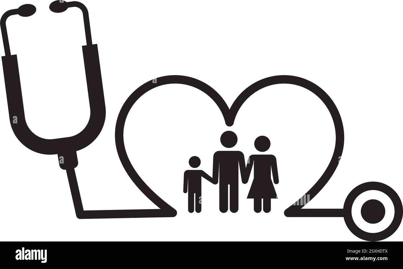 Family Doctor Medical Care Stock Vector Image & Art - Alamy