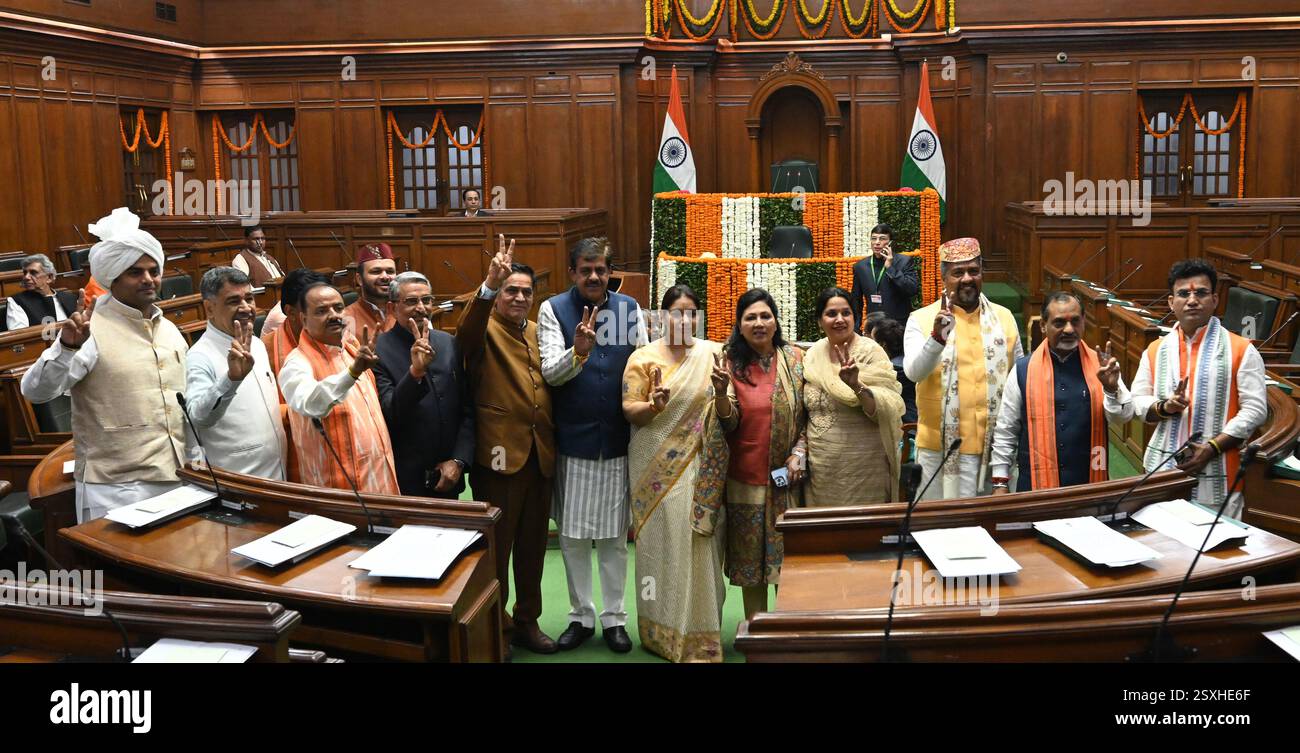 New Delhi, India. 24th Feb, 2025. NEW DELHI, INDIA - FEBRUARY 24: BJP ...