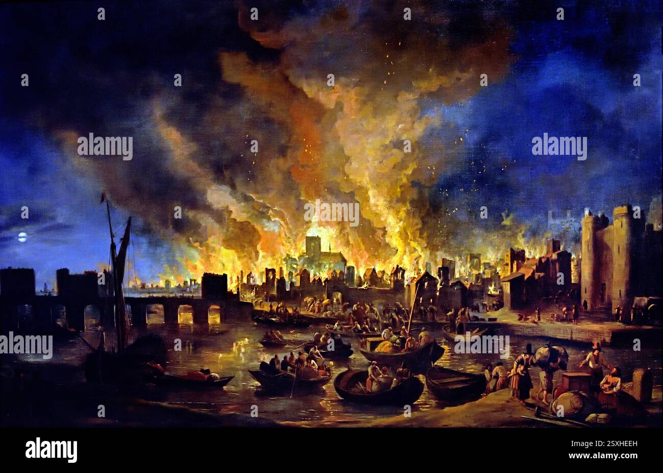 The Great Fire of London in 1666 Lieve Pietersz Verschuier, Rotterdam ...