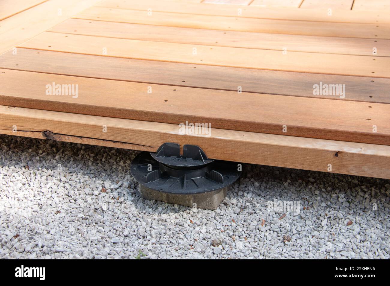 Deck building in progress, rectification tuff block adjustable deck ...