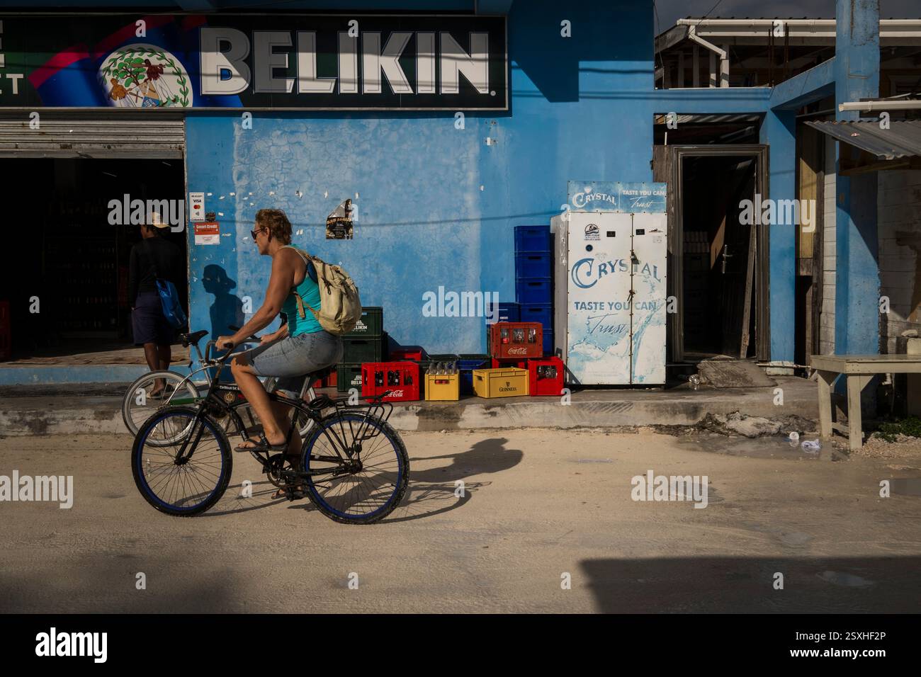 Convenience store on the island of Caye Caulker, Belize Stock Photo - Alamy