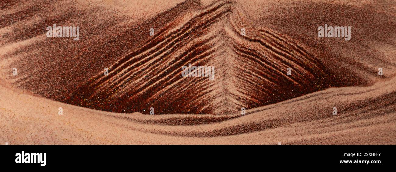 Natural sand formation displaying intricate layered patterns and ...