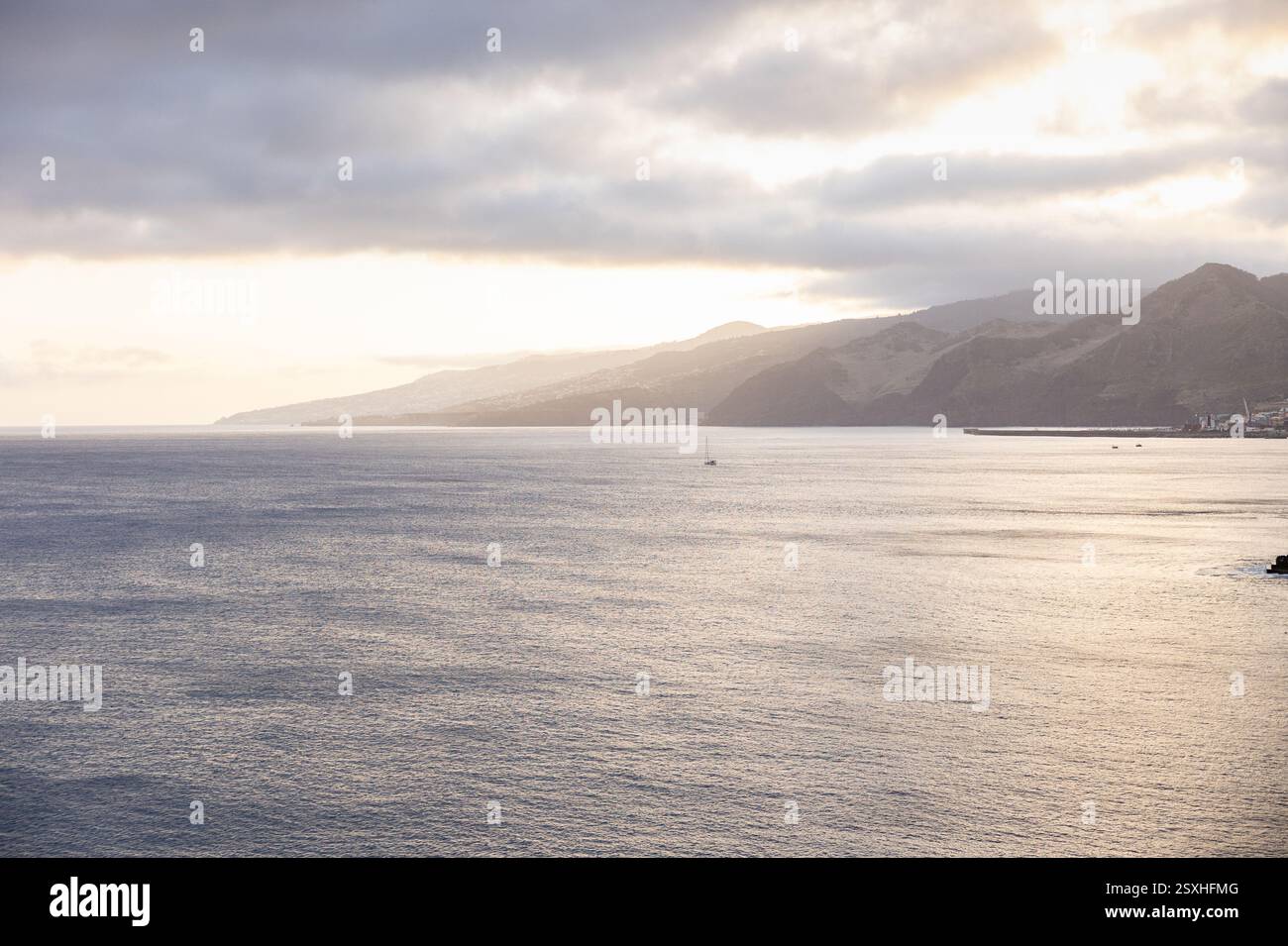 Idyllic view of Caniçal coastline view from Miradouro Quinta do Lorde ...
