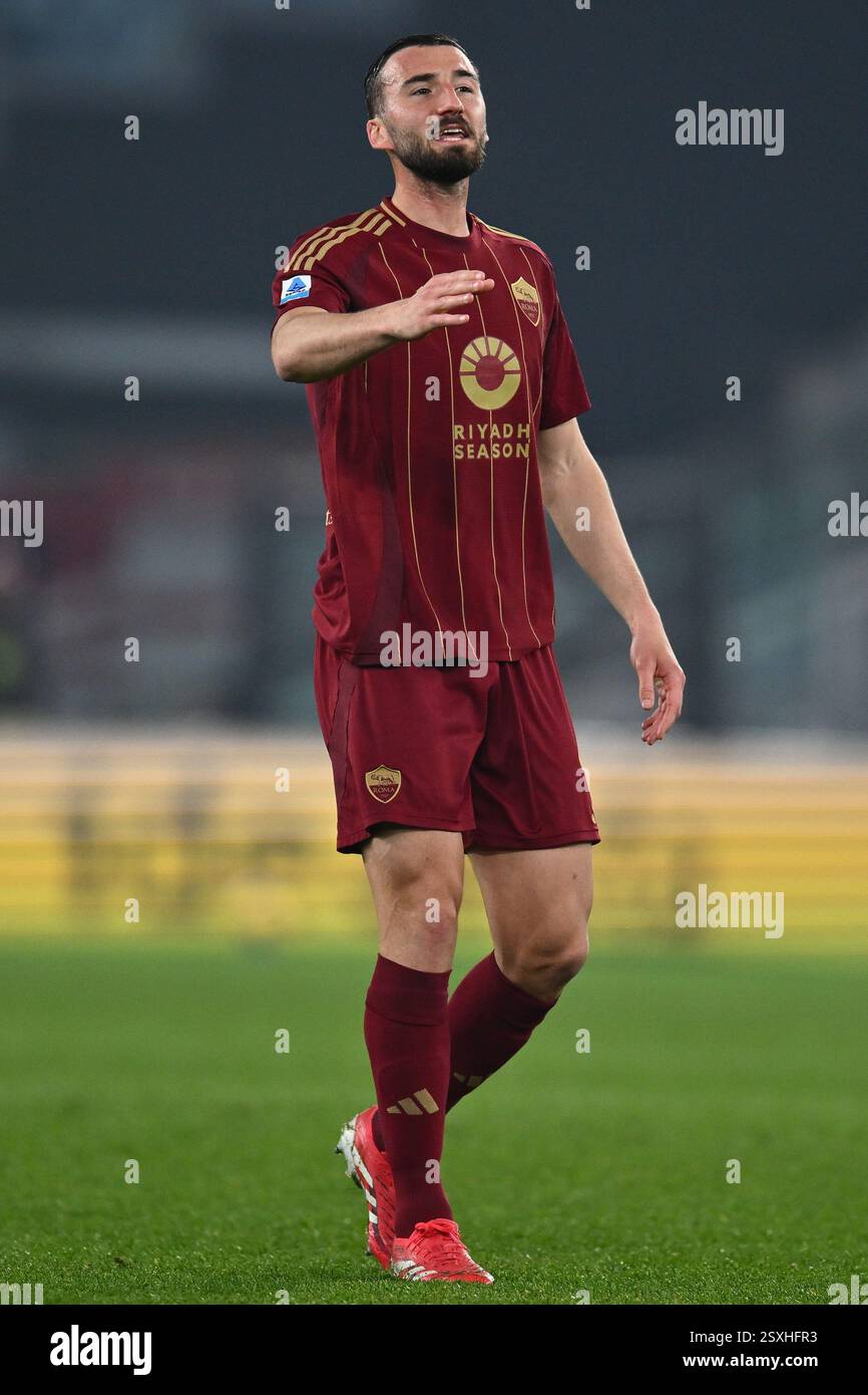 Rome, Italy. 24th Feb, 2025. Bryan Cristante of A.S. Roma participates ...
