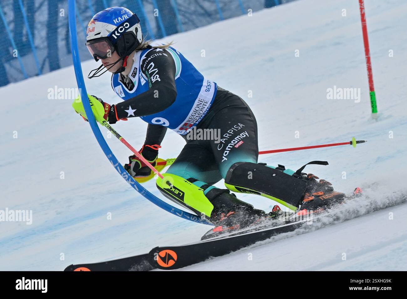 Sestriere, Italy. 23rd Feb, 2025. Lara COLTURI (ALB) during AUDI FIS Ski World Cup - Slalom ...