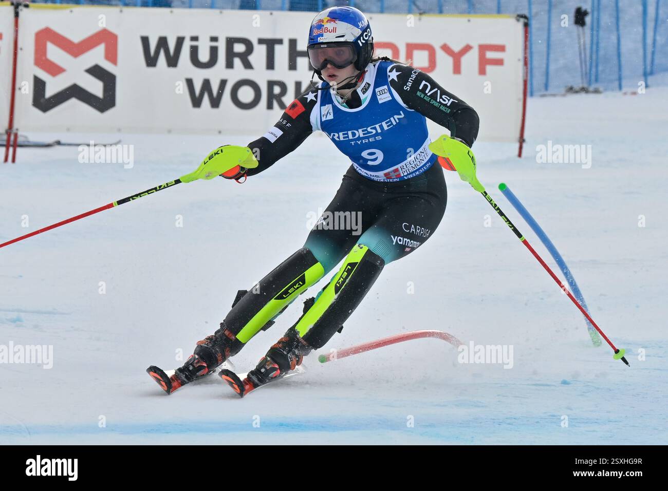 Sestriere, Italy. 23rd Feb, 2025. Lara COLTURI (ALB) during AUDI FIS Ski World Cup - Slalom ...