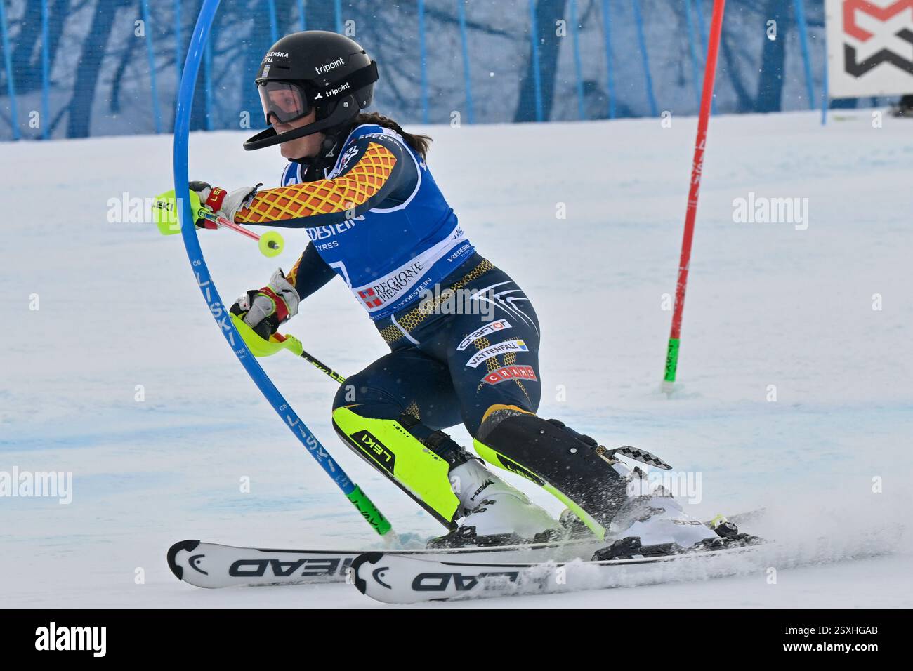 Sestriere, Italy. 23rd Feb, 2025. Sara HECTOR (SWE) during AUDI FIS Ski ...