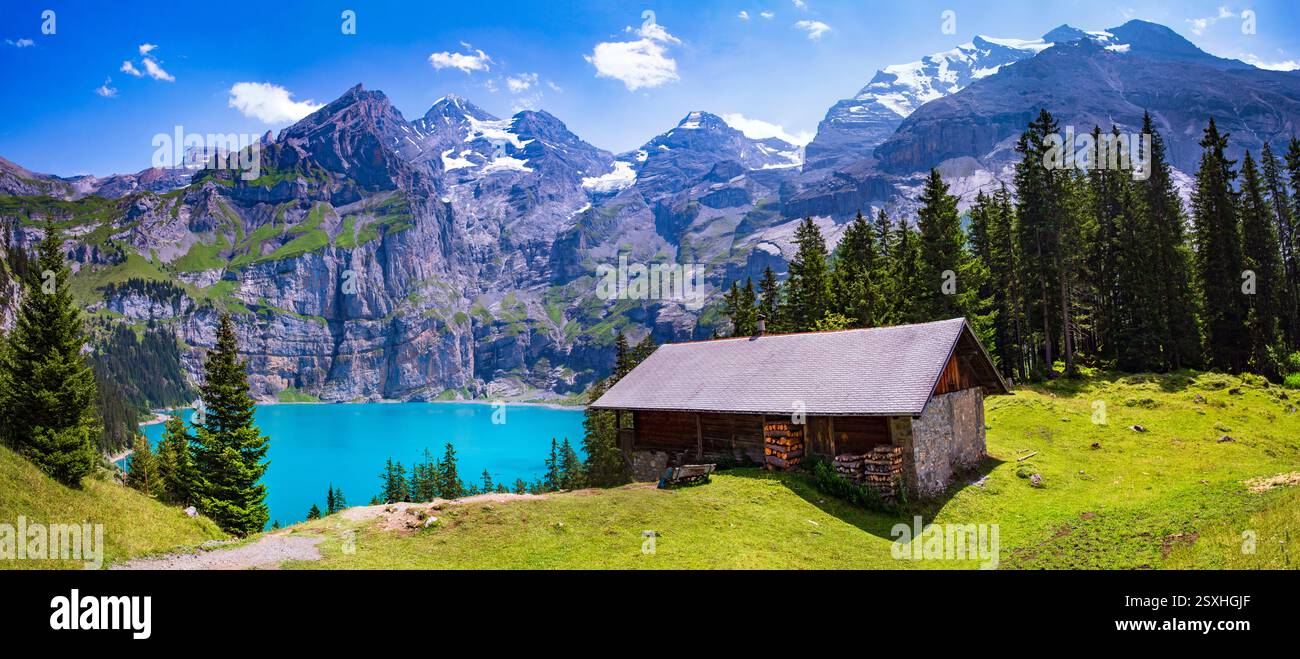 Oeschinensee alps switzerland mountain hi-res stock photography and ...