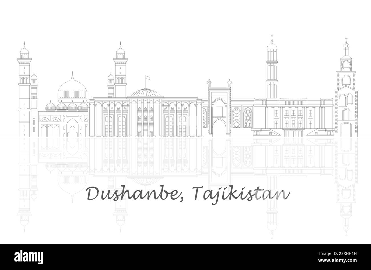 Dushanbe capital tajikistan Stock Vector Images - Alamy