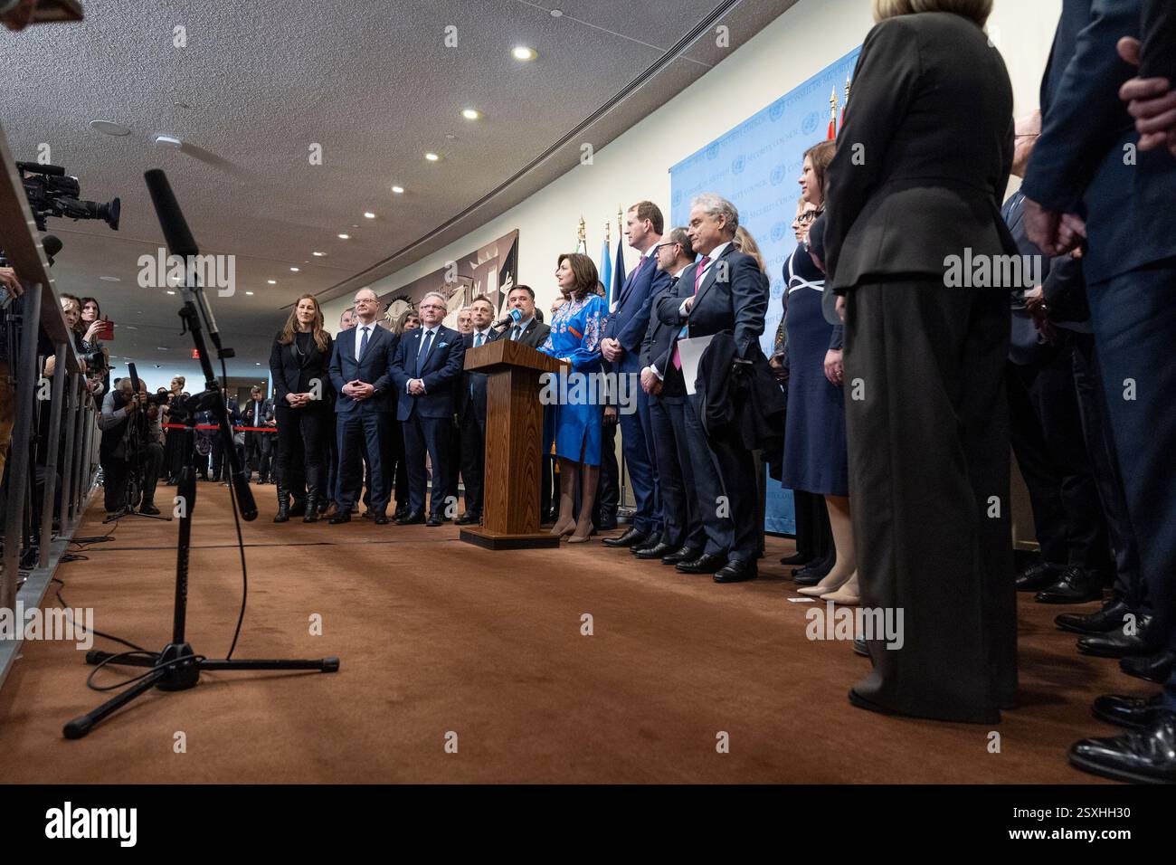 New York, USA. 24th Feb, 2025. Mariana Betsa, Deputy Foreign Minister ...