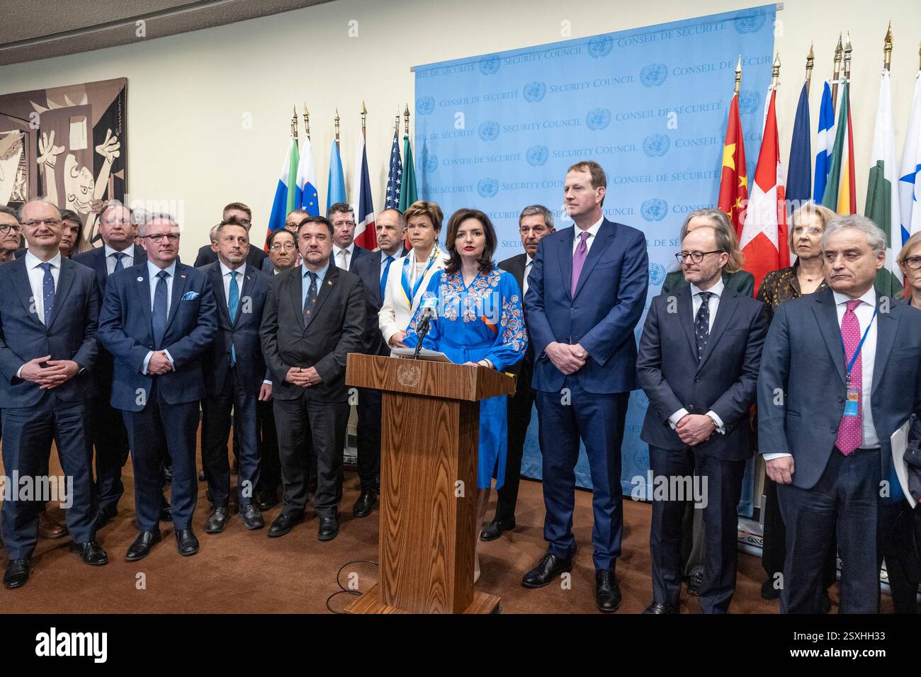 New York, USA. 24th Feb, 2025. Mariana Betsa, Deputy Foreign Minister ...