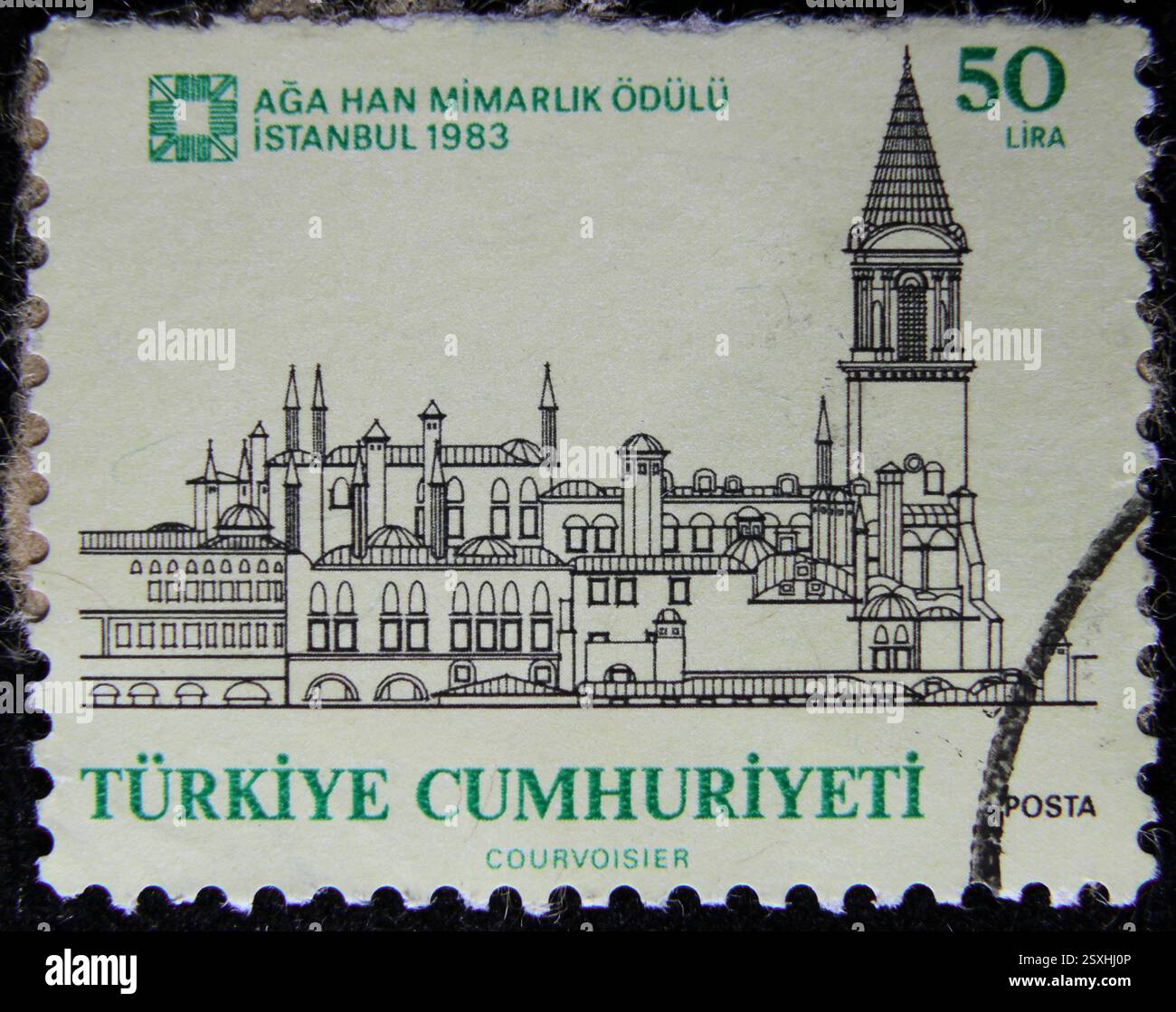 ISTANBUL, TURKEY - DECEMBER 26, 2020: Turkish stamp shows Aga Khan ...