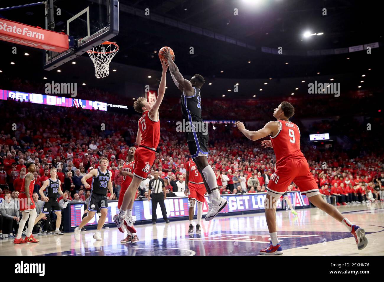 TUCSON, AZ - FEBRUARY 22: Arizona Wildcats forward Henri Veesaar #13 ...