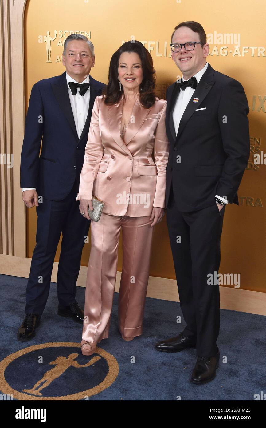 Ted Sarandos, Fran Drescher und Duncan Crabtree-Ireland bei der ...