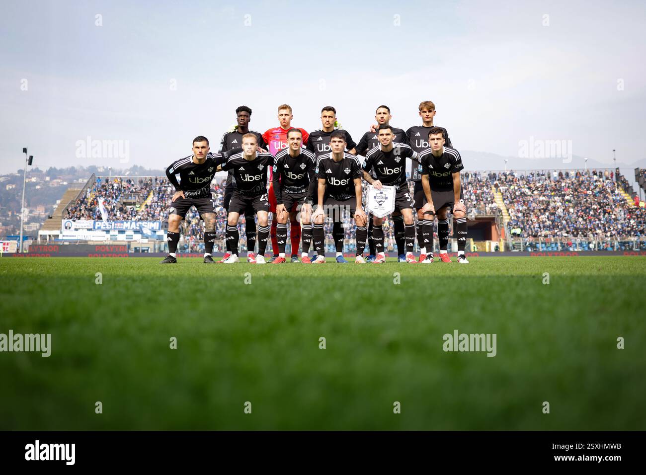 Como, Italy. 23rd Feb, 2025. The Como 1907 starting eleven line up for ...