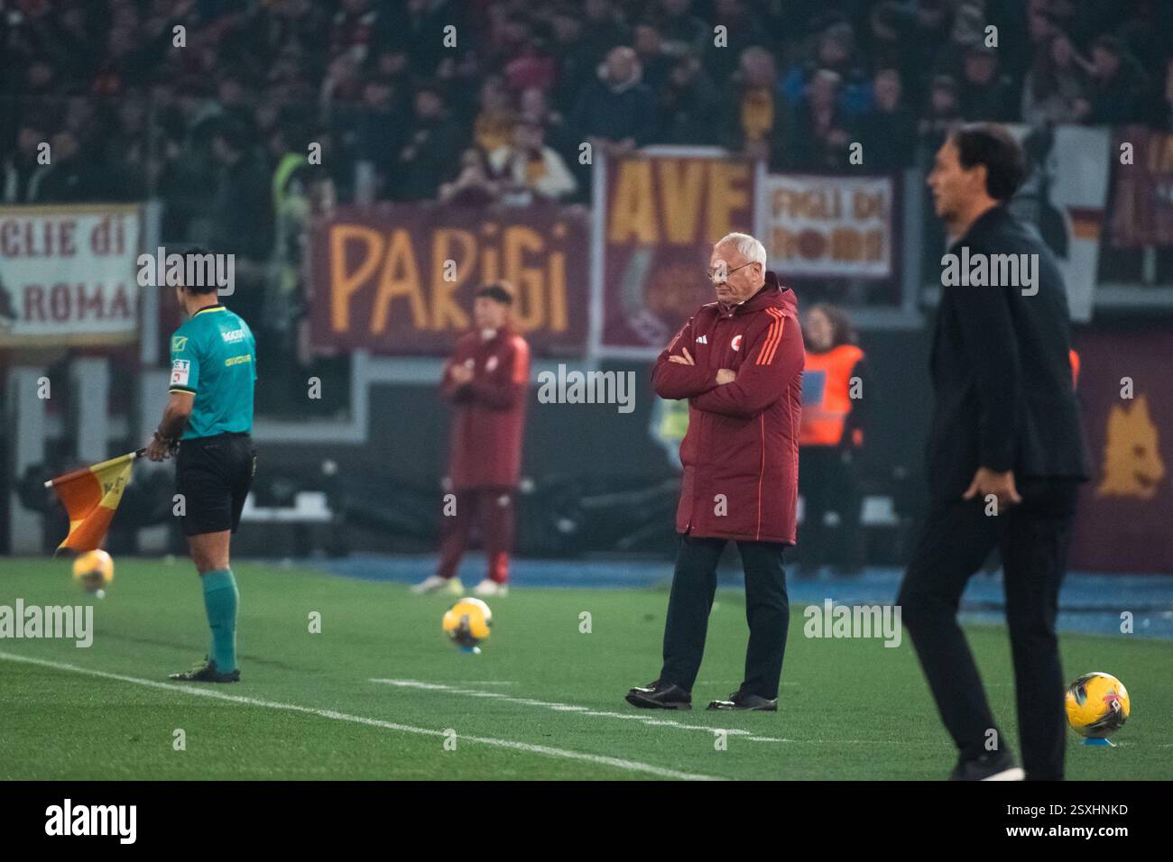Rome, Italy. 24th Feb, 2025. AS Roma head coach Claudio Ranieri during ...