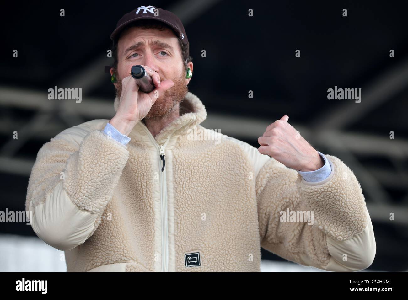 Como, Italy. 23rd Feb, 2025. Italian rapper Corrado Grilli known as ...