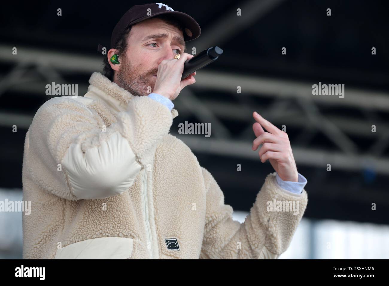 Como, Italy. 23rd Feb, 2025. Italian rapper Corrado Grilli known as ...