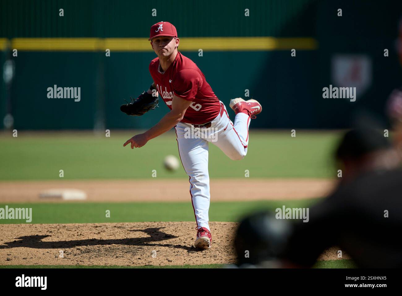 Alabama Crimson Tide pitcher Beau Bryans (6) during an NCAA baseball ...