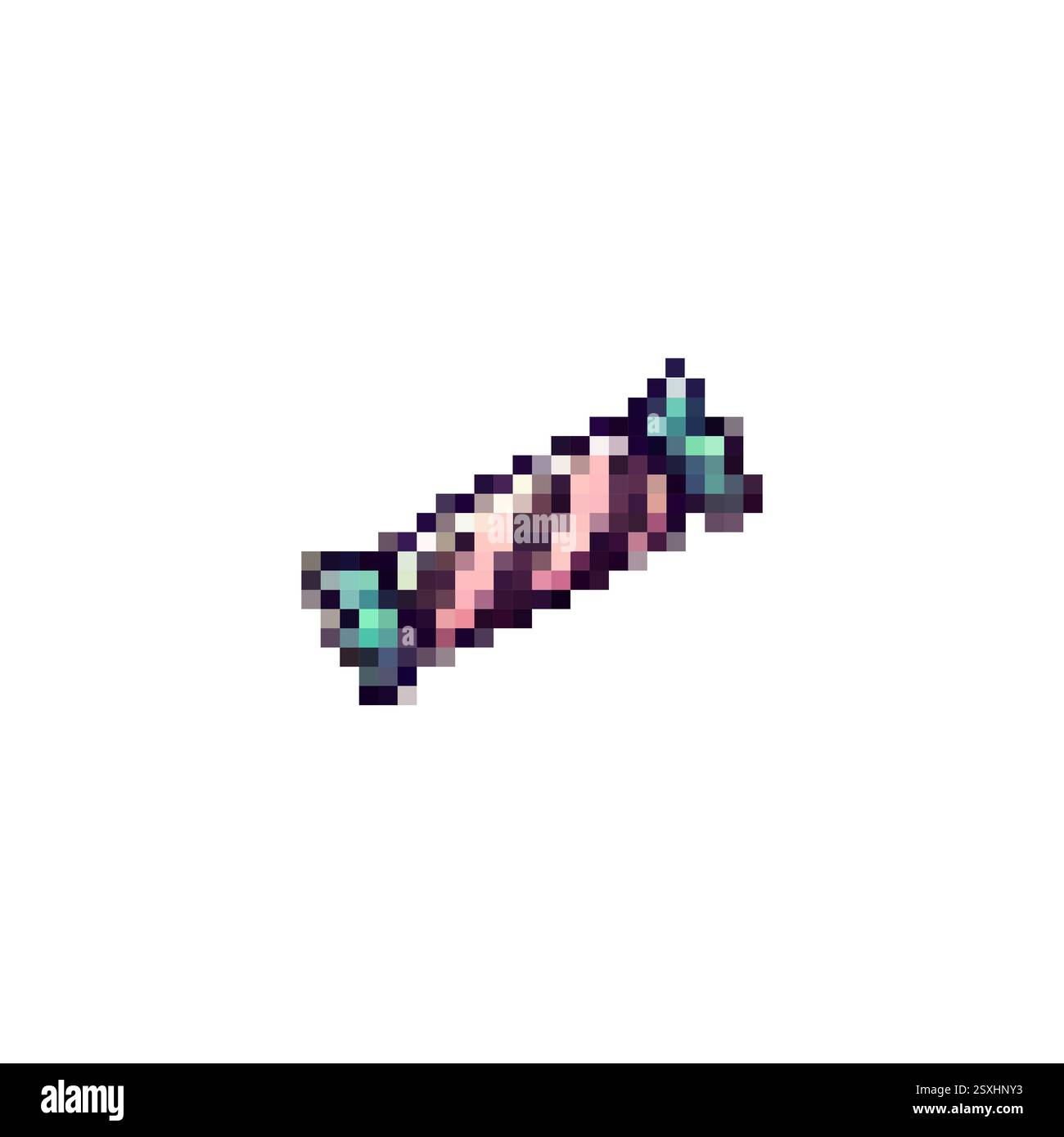 Pixel candy icon. Lollipop logo in pixel style 80s, 90s. Caramel pixel ...
