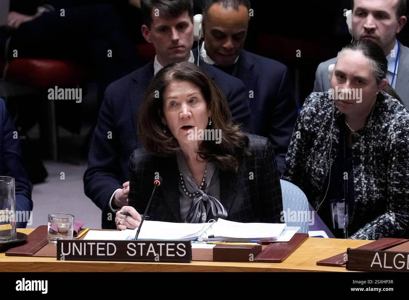 U.S. Ambassador Dorothy Camille Shea addresses the UN Security Council ...