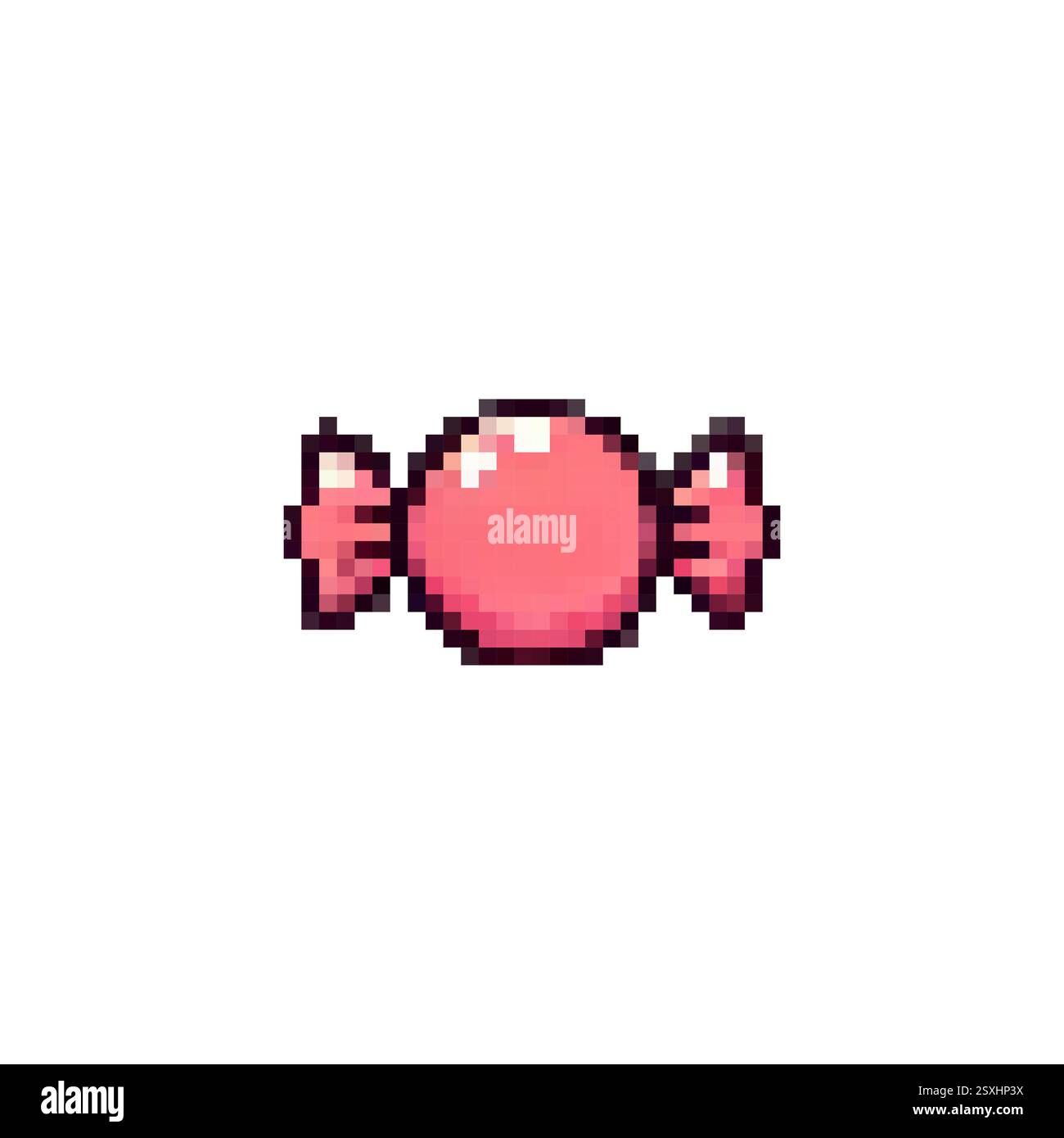 Pixel candy icon. Lollipop logo in pixel style 80s, 90s. Caramel pixel ...