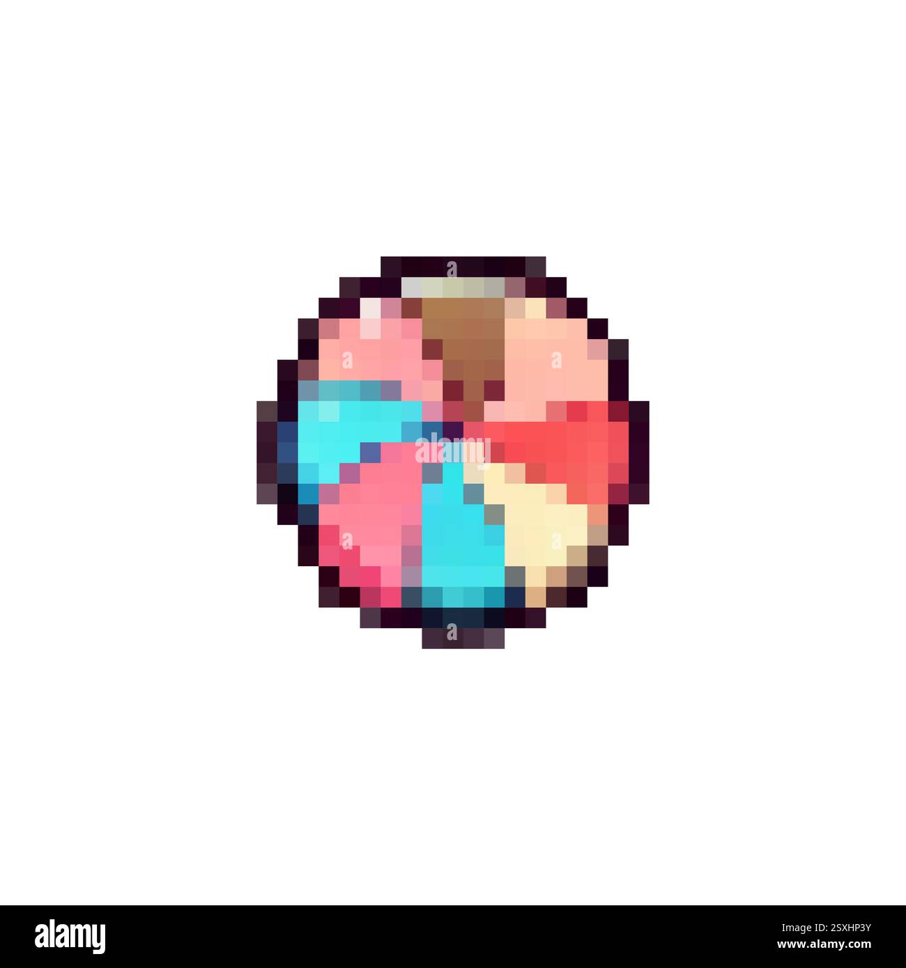 Pixel candy icon. Lollipop logo in pixel style 80s, 90s. Caramel pixel ...