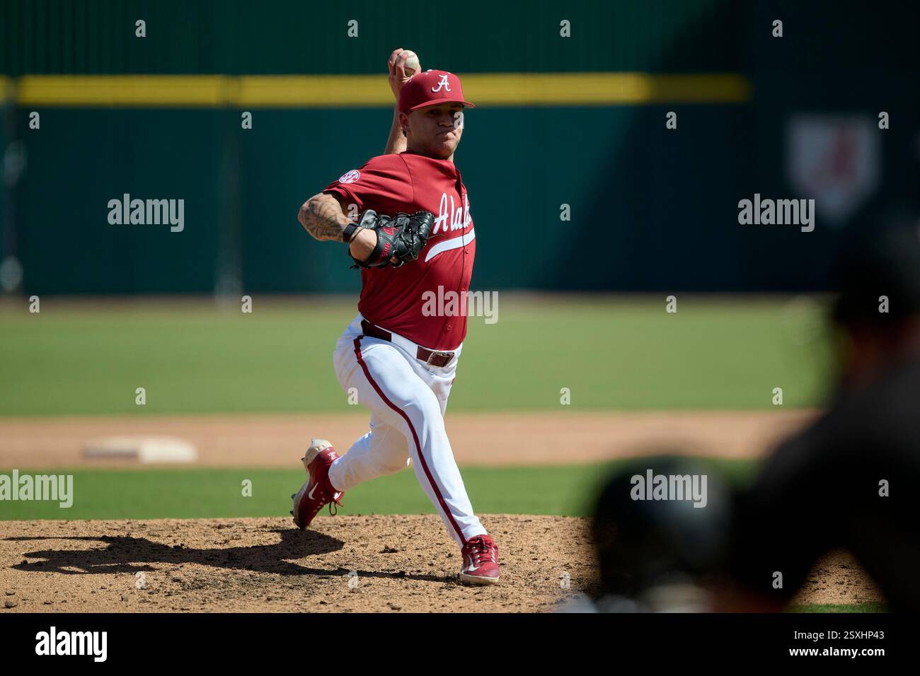 Alabama Crimson Tide pitcher Beau Bryans (6) during an NCAA baseball ...