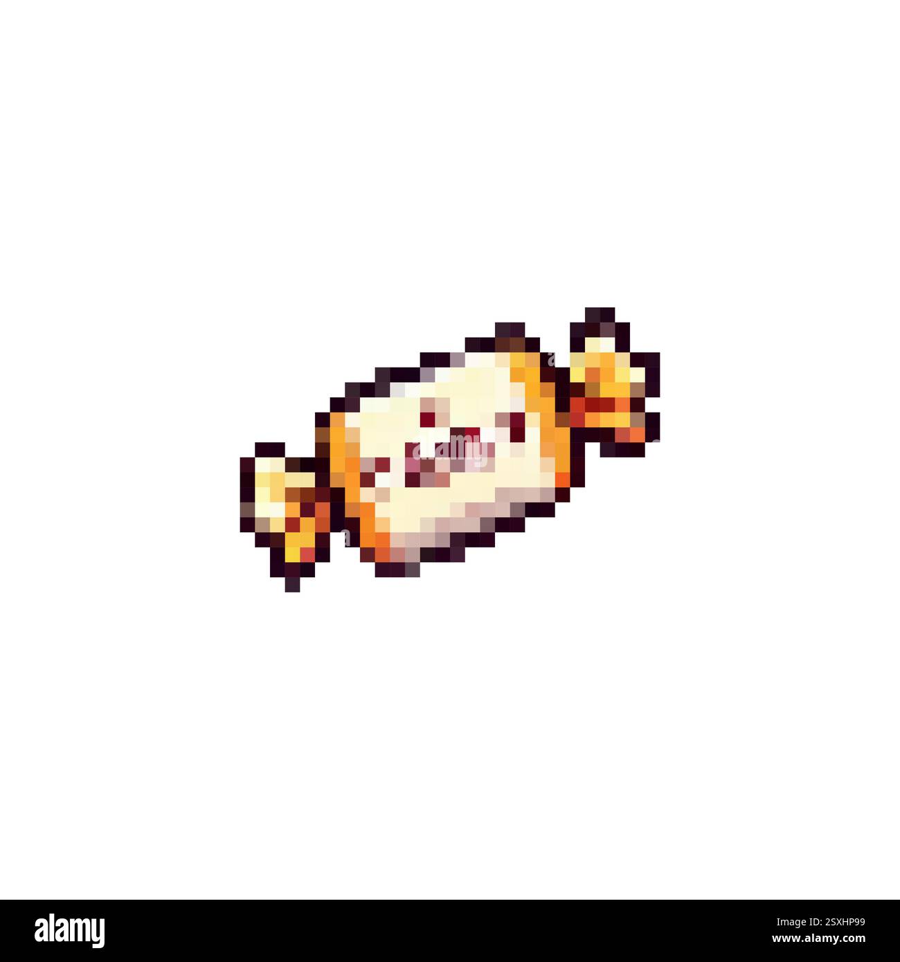 Pixel candy icon. Lollipop logo in pixel style 80s, 90s. Caramel pixel ...