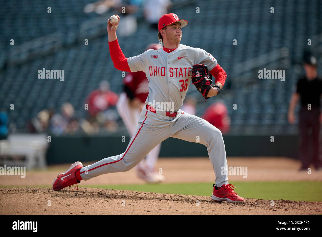 Ohio State Buckeyes pitcher Zev Salsberg (36) during an NCAA baseball ...
