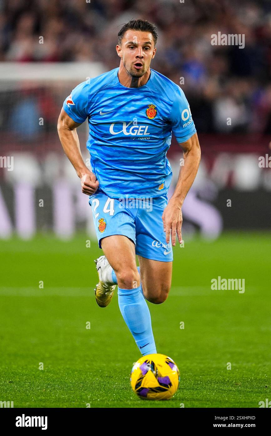 Martin Valjent of RCD Mallorca in action during the Spanish league ...