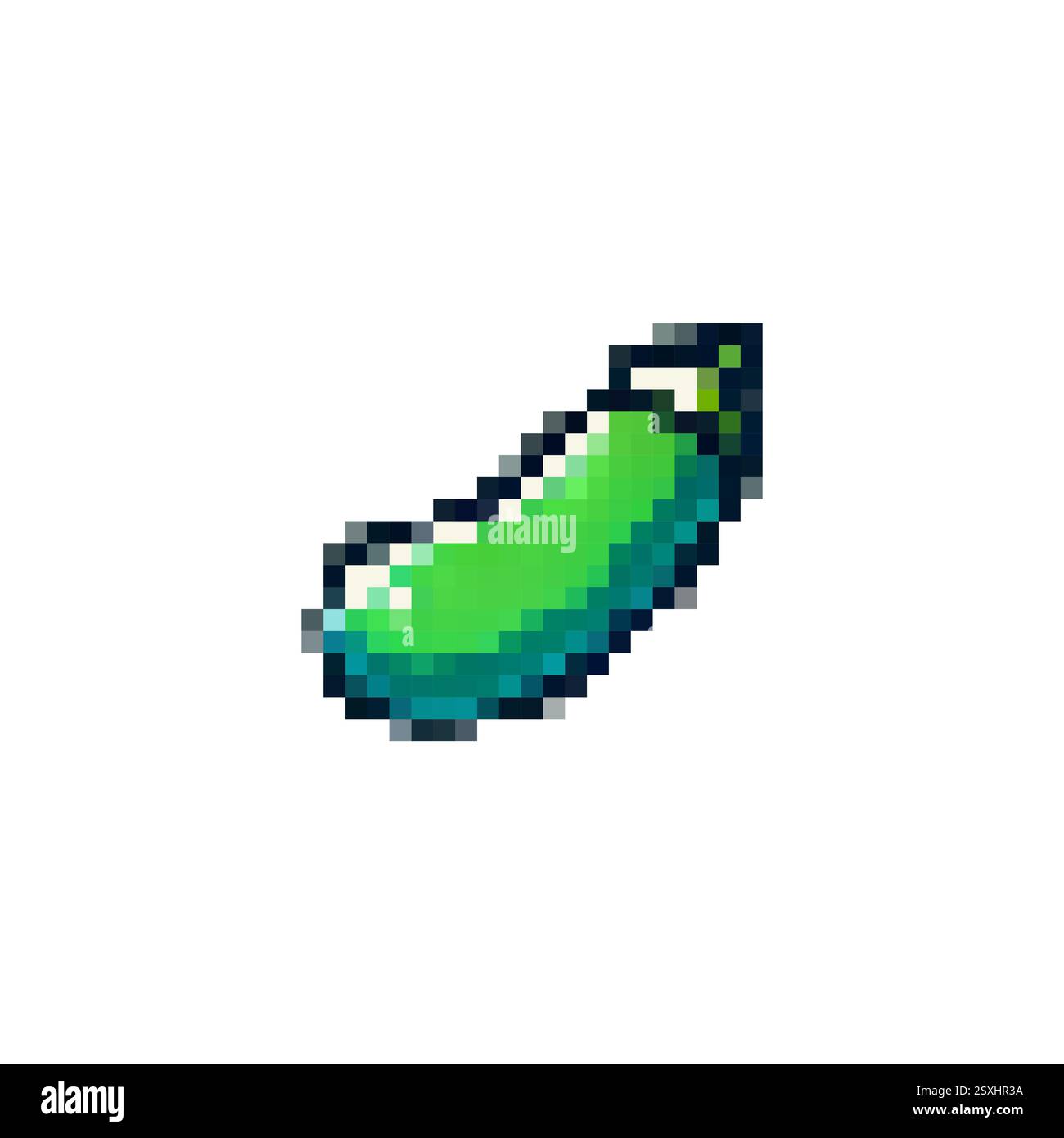 Pixel zucchini icon. Zucchini vegetable logo in pixel style of the 80s ...