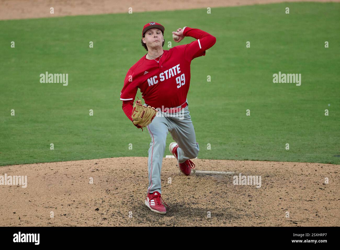 NC State Wolfpack pitcher Tristan Potts (99) during an NCAA baseball ...