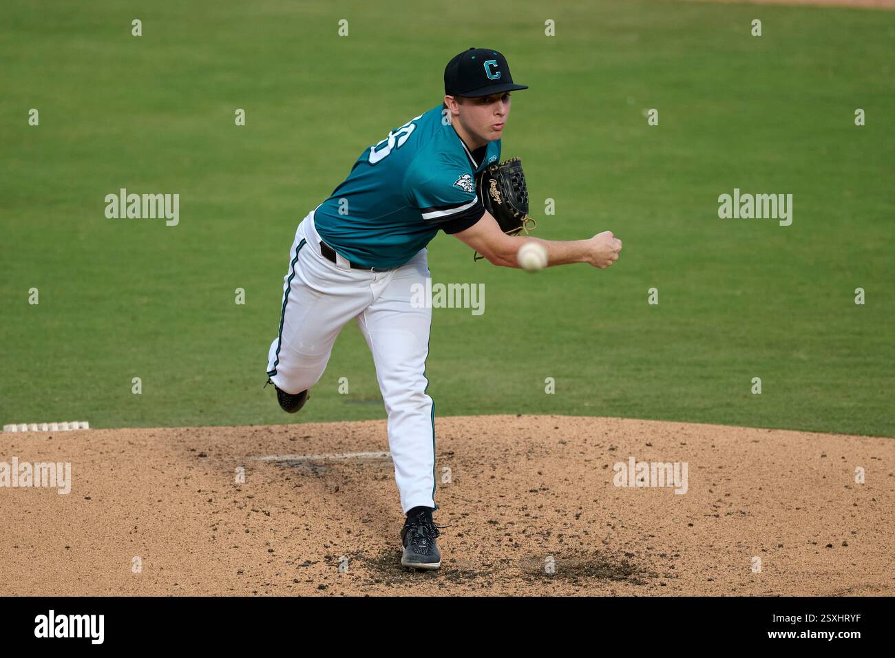 Coastal Carolina Chanticleers pitcher Riley Eikhoff (26) during an NCAA ...