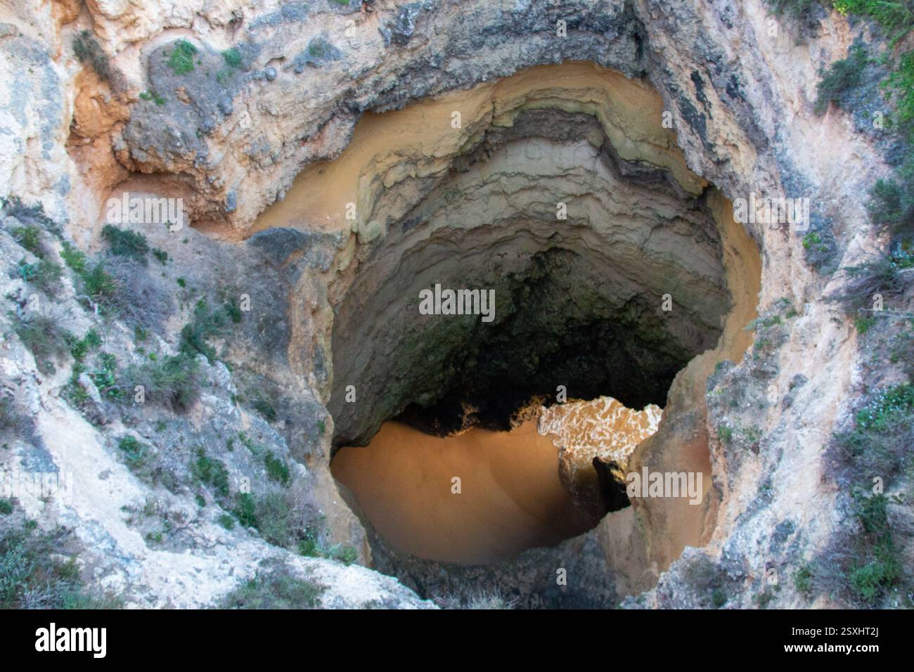 Baratas Cave in Alvor, Portugal, geological formation near João de ...