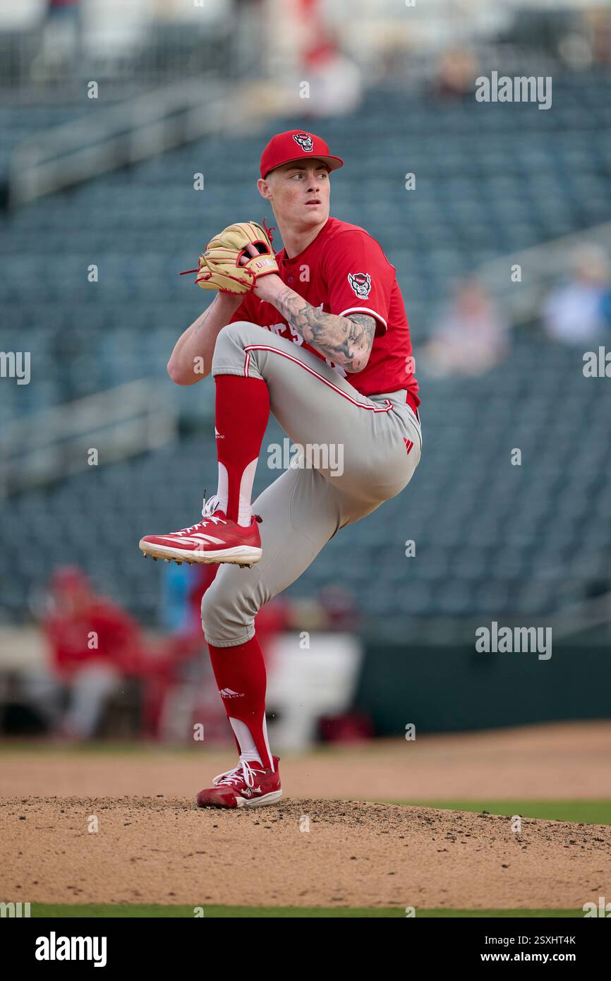 NC State Wolfpack pitcher Jacob Dudan (41) during an NCAA baseball game ...