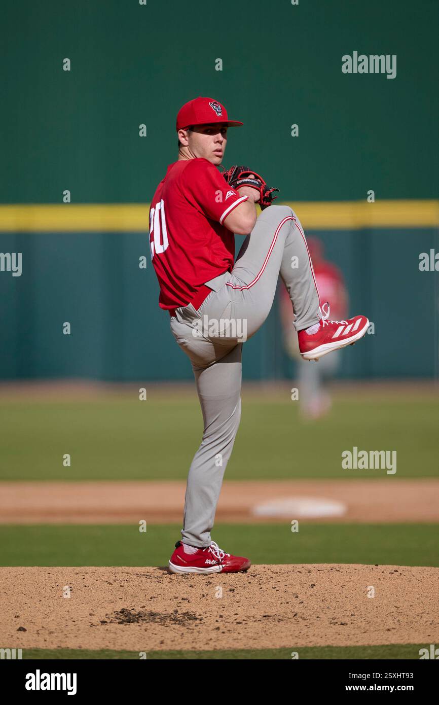 NC State Wolfpack pitcher Ryan Marohn (20) during an NCAA baseball game ...